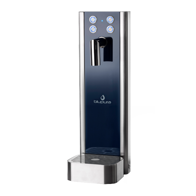 BluPura Bluglass Tower watertap met Habit Box onderbouw leidingwaterko ...